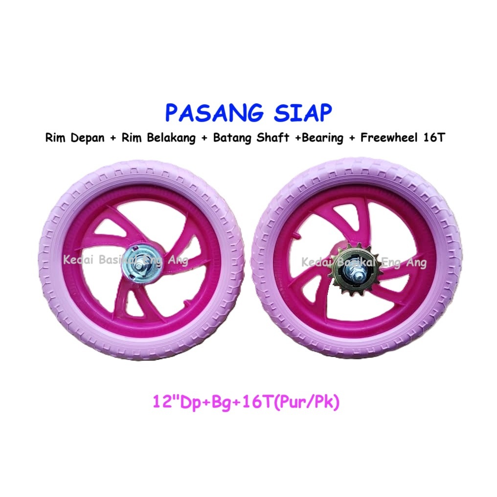 PASANG SIAP CUP DAN BATANG Shaft , RIM 14 " 12" PVC tayar mati sesuai ...