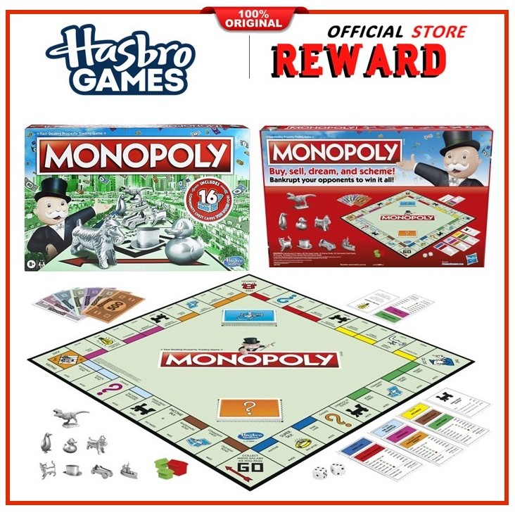 Monopoly Game, Classic Family Board Game for 2 to 6 Players, Ages 8 and ...