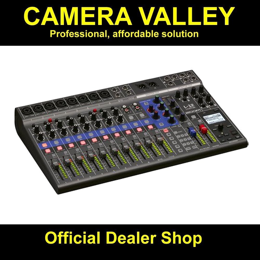 Zoom LiveTrak L12 Multitrack Recorder 12-Channel Digital Mixer L-12 ...