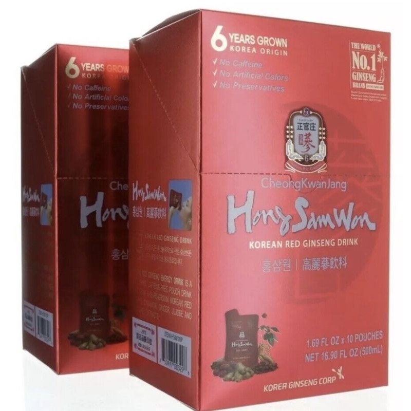 (Stock Clearance) Cheong Kwan Jang Hong Sam Won Red Ginseng Drink (10 ...