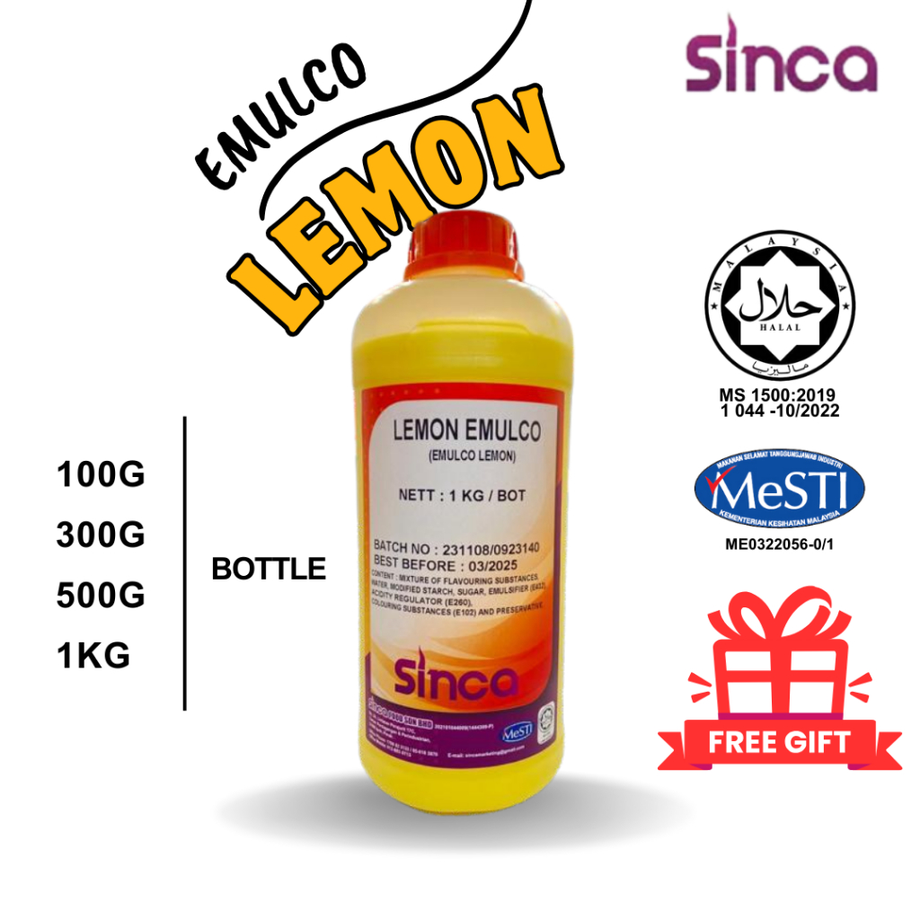 Emulco Lemon / Lemon Emulco 300g / 500g / 1kg | Gred Makanan | Halal ...
