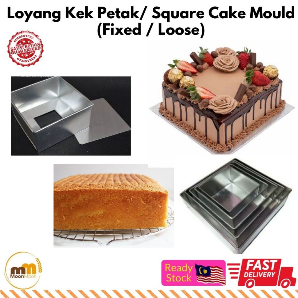 Aluminium Handmade Cake Mould (Square) / Loyang Kek Petak | Shopee Malaysia