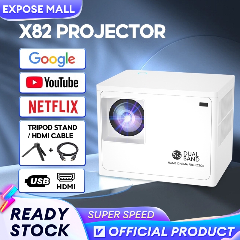 Laptop Projector Mini Projector 4K LCD Portable Projector Android 10.0 ...