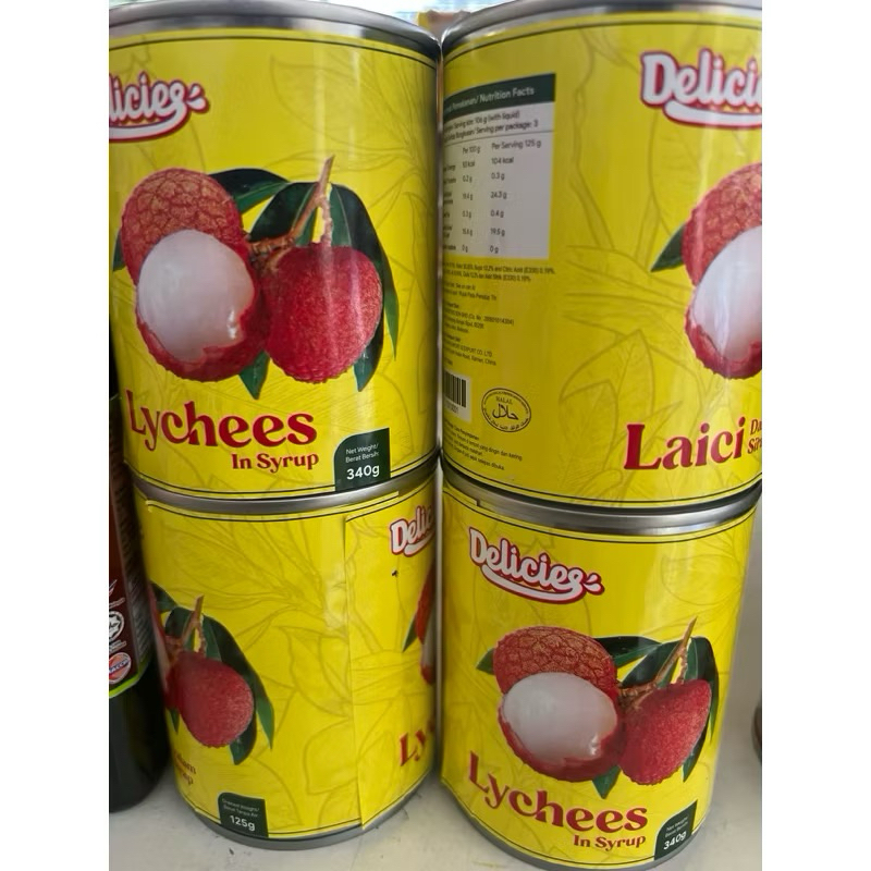 NEW PACKAGING JANJI HALAL ADA COP HALAL Delicies Laici Dalam Sirap 340g ...