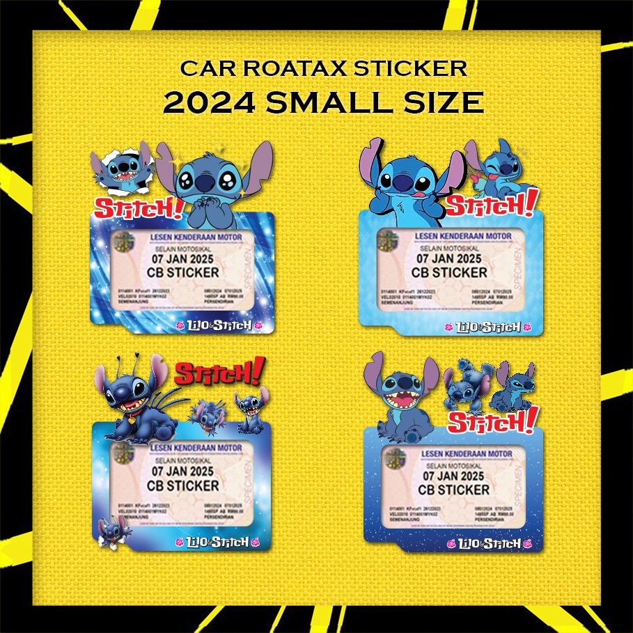 Stitch Lilo Stitch Car Roadtax small Sticker / Rk21 | Shopee Malaysia