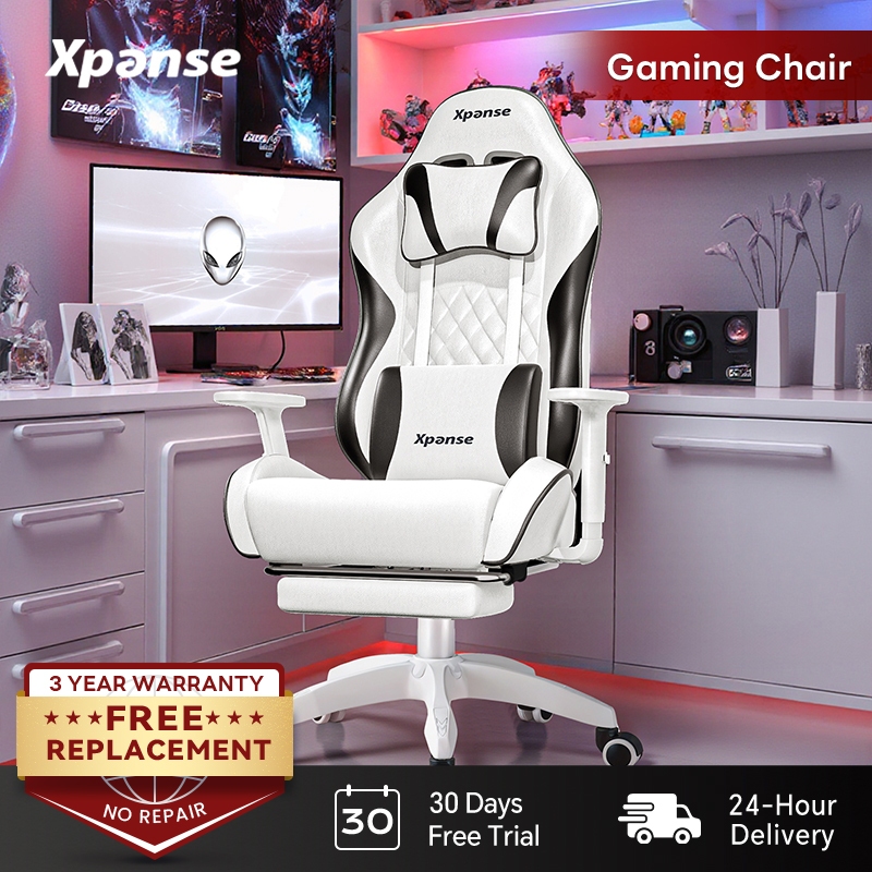 Xpanse Xluster Stain-Resistant Leather Gaming Office Ergonomic Study ...