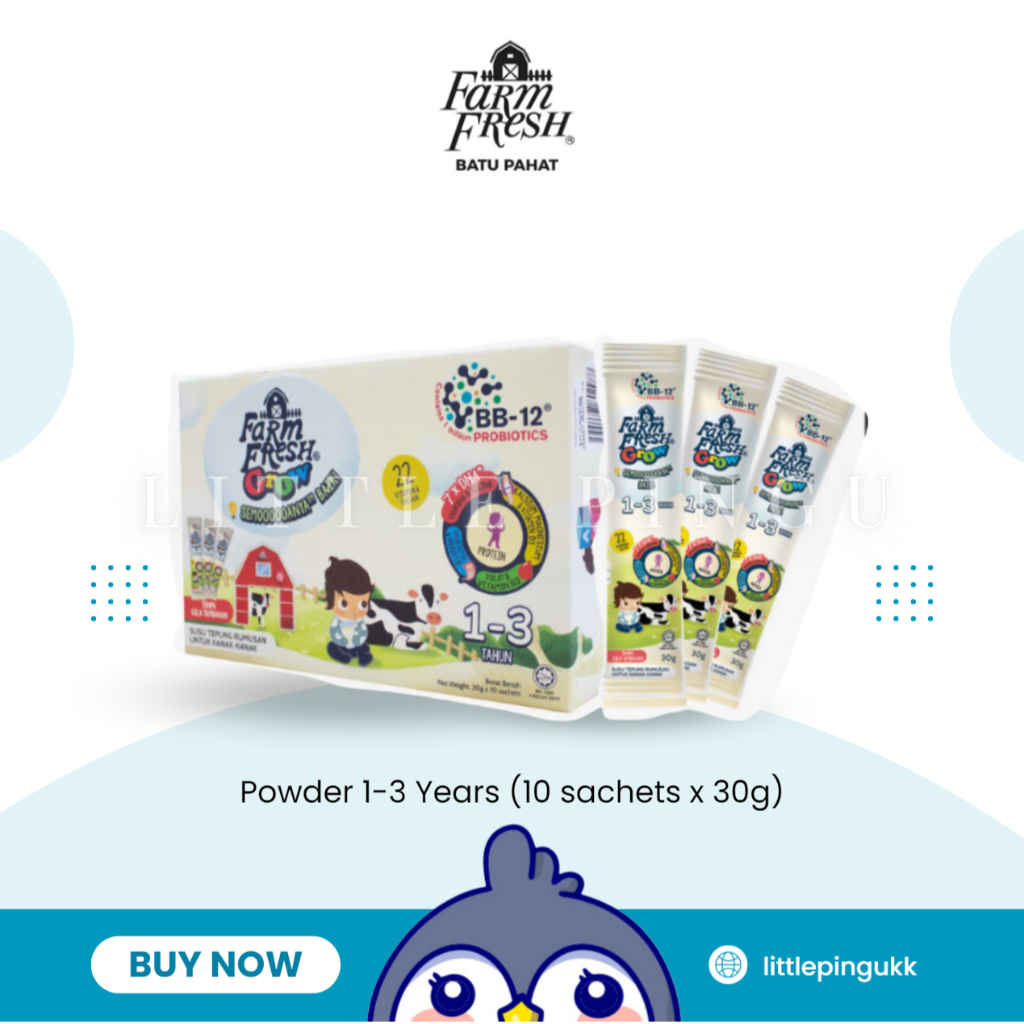 Farm Fresh Grow Powder 1-3 Years (10 sachets x 30g) | Shopee Malaysia