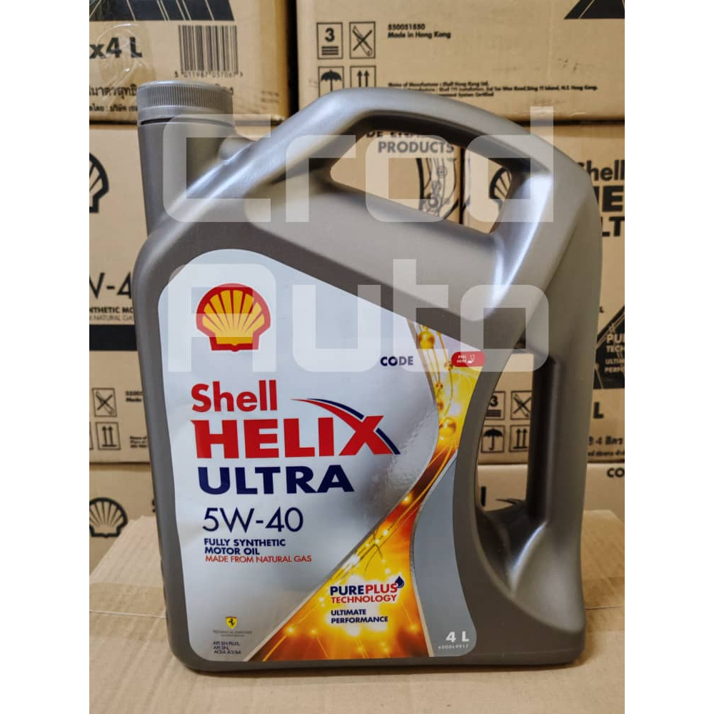 Shell 5W40 Helix Ultra Fully Synthetic Engine Oil (4 Liter) Proton ...