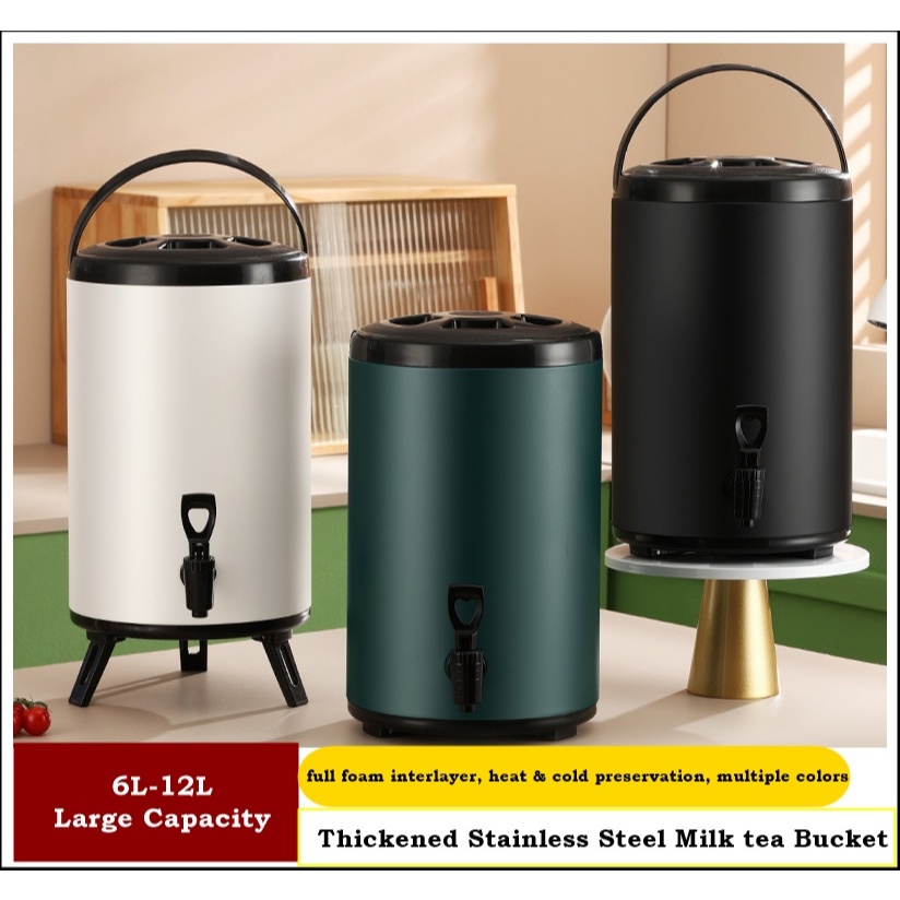 🔥 Readystock Kelantan 🔥 Stainless Steel Barrel Milk Tea Thickened Water ...