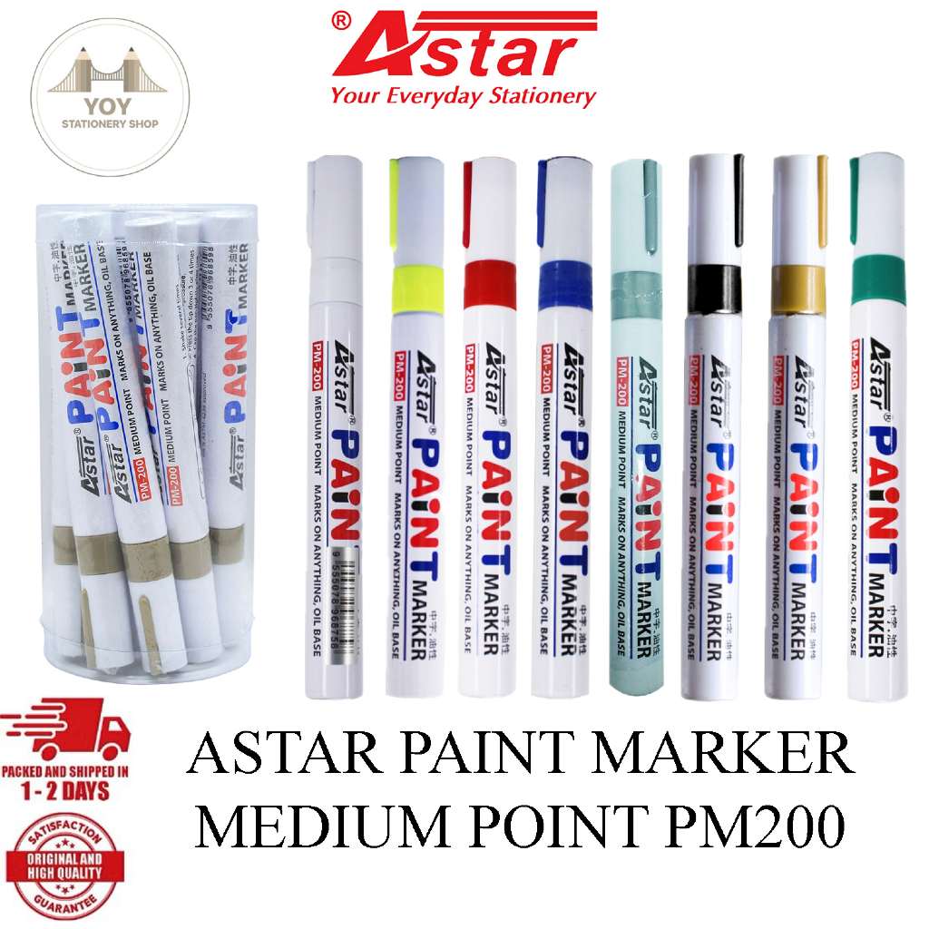 ASTAR PAINT MARKER MEDIUM POINT PM200 (READY STOCK) | Shopee Malaysia