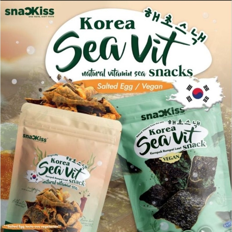 Sea Vit Crunchy Korea Seaweed Snack (40g) Golden Cereal / Original ...