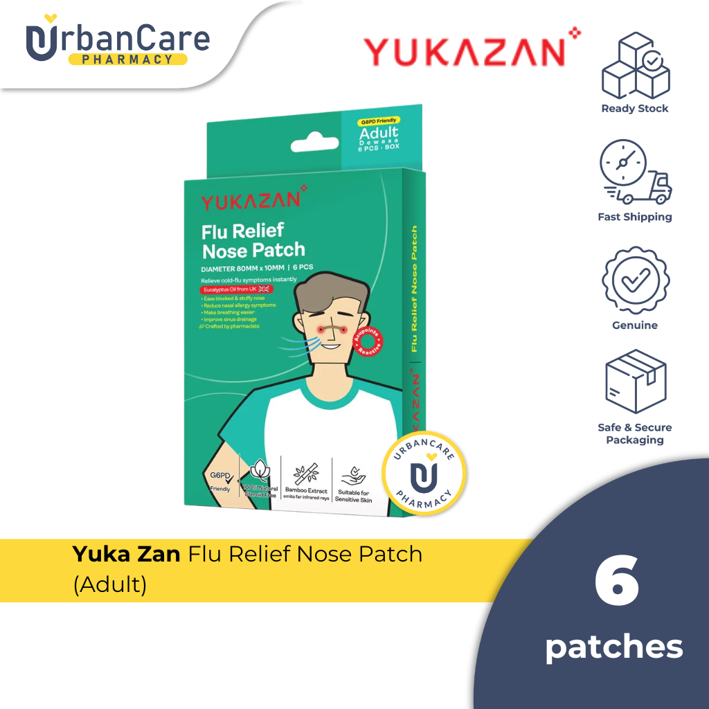 Yukazan Adult Flu Relief Nose Patch 6'S | Shopee Malaysia