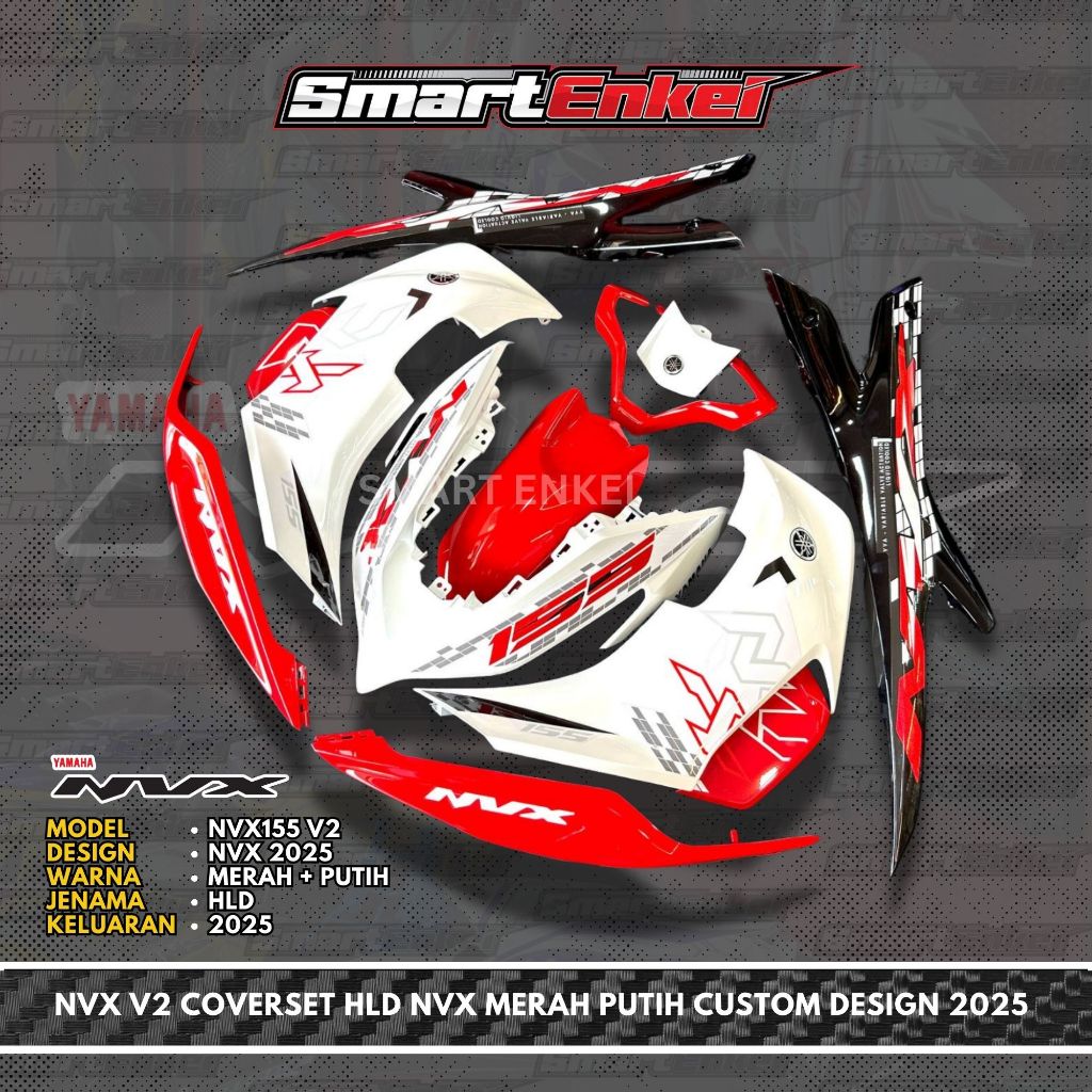 HLD-NVX V2 COVERSET NVX MERAH PUTIH CUSTOM DESIGN 2025 HLD | Shopee ...