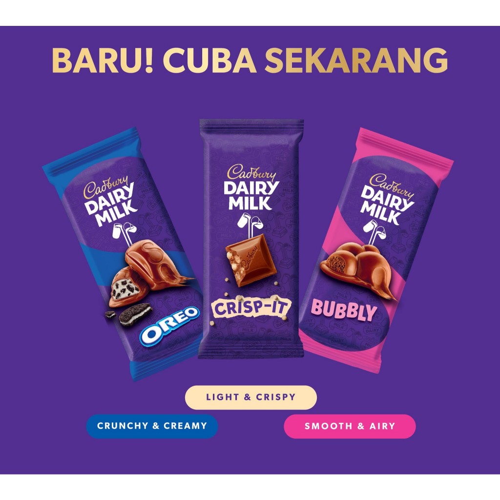 CADBURY CRISP IT , OREO ,BUBBLY 150G | Shopee Malaysia