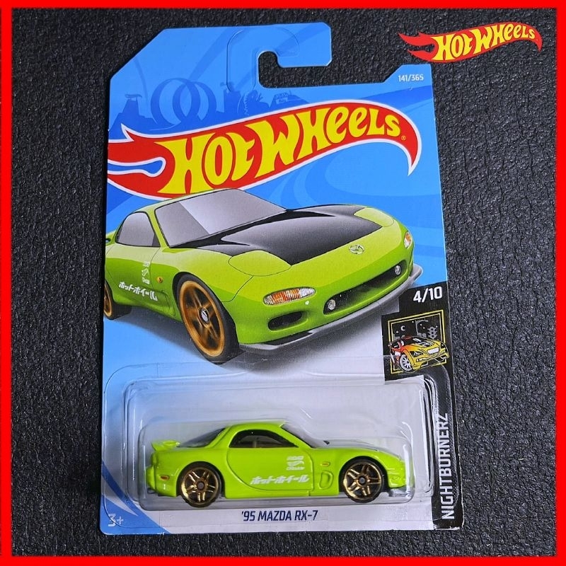 Hot Wheels Mazda RX7 1995 RX 7 Diecast Diecast Green mazda rx7 Mainan ...