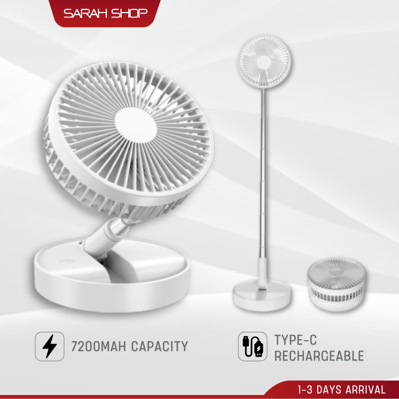 Rechargeable Fan Telescopic Foldable Mini Low Noise Portable USB ...