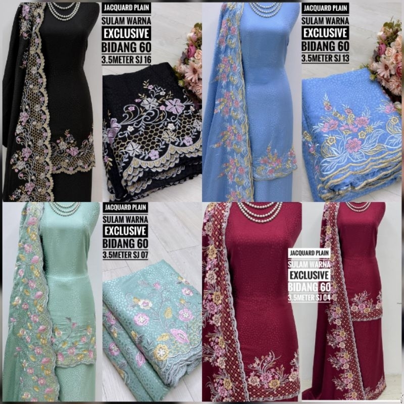 KAIN PASANG SUTERA JACQUARD SULAM KAIN SULAM BIKU SULAM TIMBUL KAIN ...