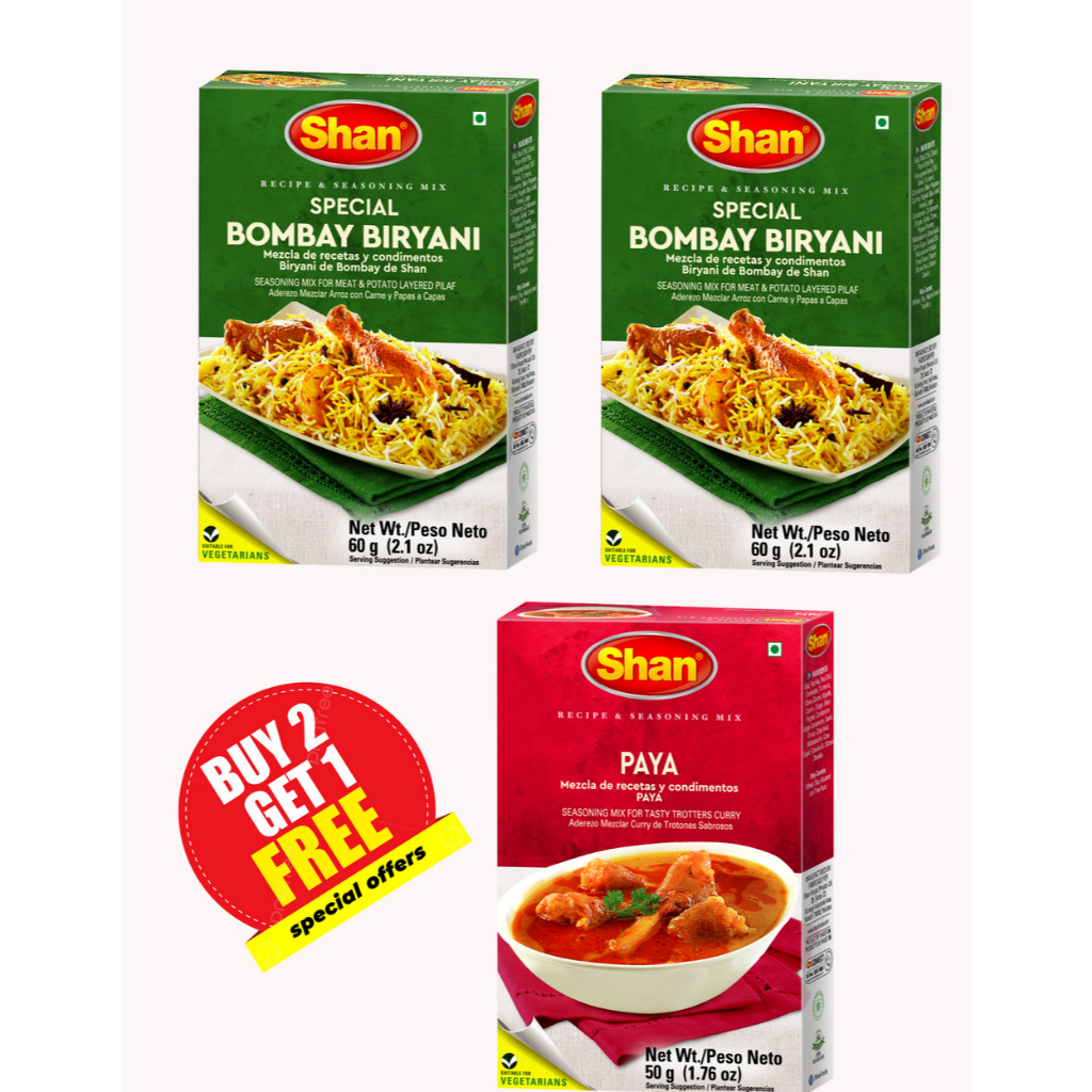 SHAN BUY 2 SPECIAL BOMBAY BIRYANI GET 1 FREE SHAN PAYA | Shopee Malaysia