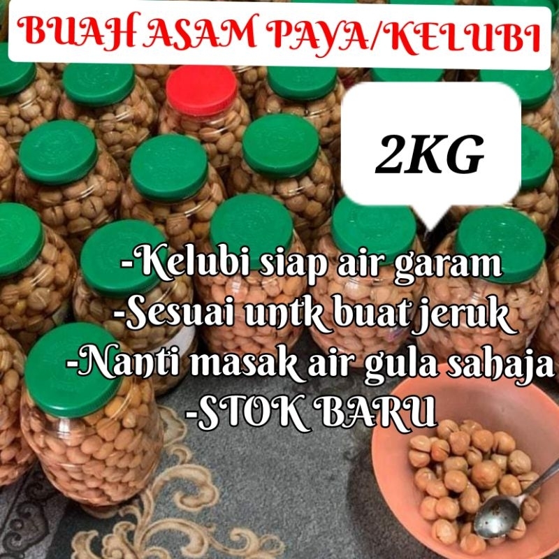 BUAH ASAM PAYA/BUAH KELUBI 2KG SEBOTOL /NEW STOK | Shopee Malaysia
