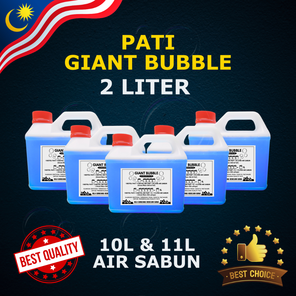 Pati Giant Bubble Belon Gergasi 2 Liter | 10 -11 Liter Air Sabun ...