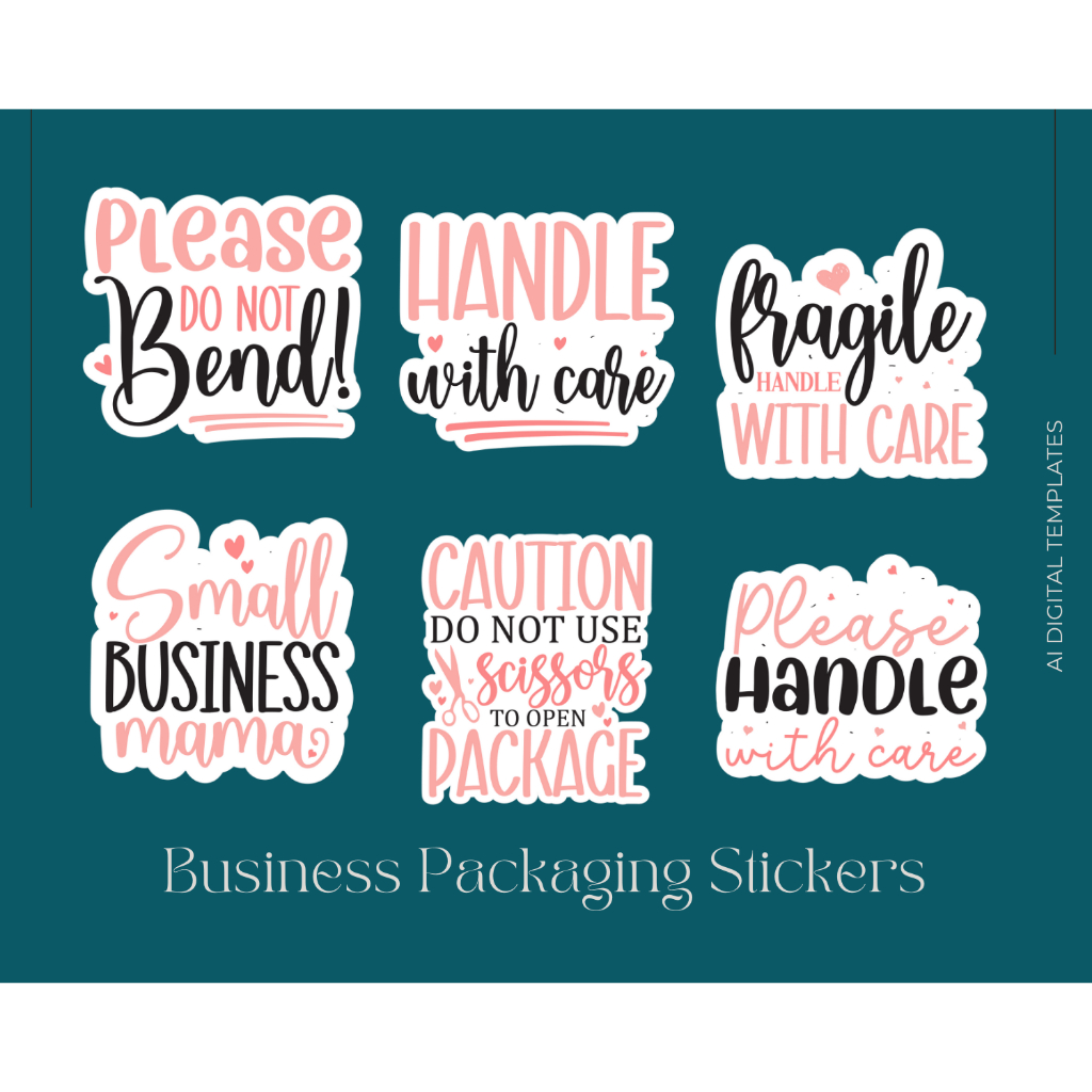 Business Packaging Stickers PDF Printable | Shopee Malaysia