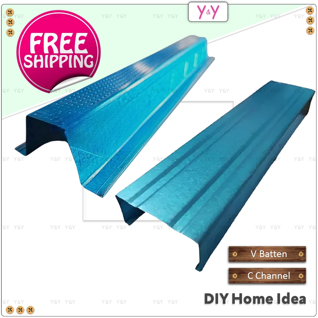 Y&Y Eco [Free Shipping] Blue 1.5" x 3" C Channel & V Batten Roofing ...