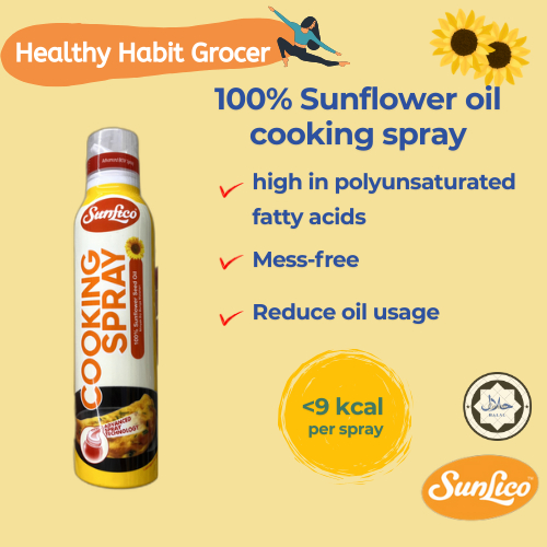 SUNLICO 100% Sunflower Cooking Oil Spray (200ml) | Low Calorie (Exp ...