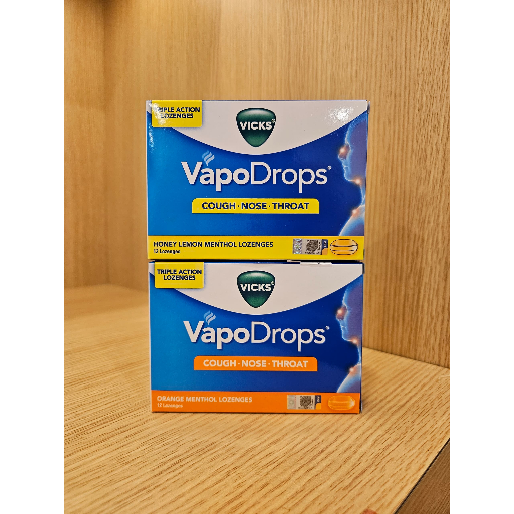 VICKS VAPODROPS LOZENGES (HONEY LEMON / ORANGE) 12'S | Shopee Malaysia