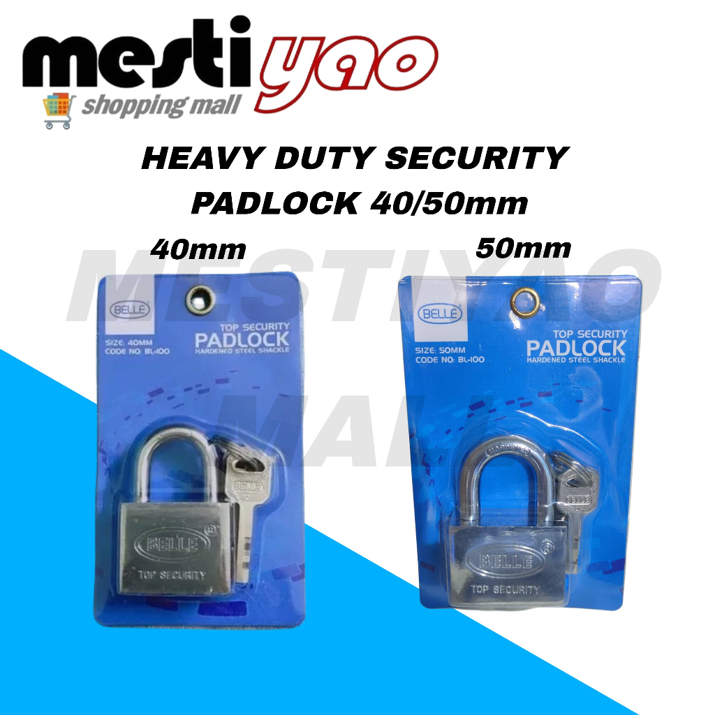 Heavy Duty Security Padlock 40/50mm/Mangga Kunci Tahan Lasak | Shopee ...