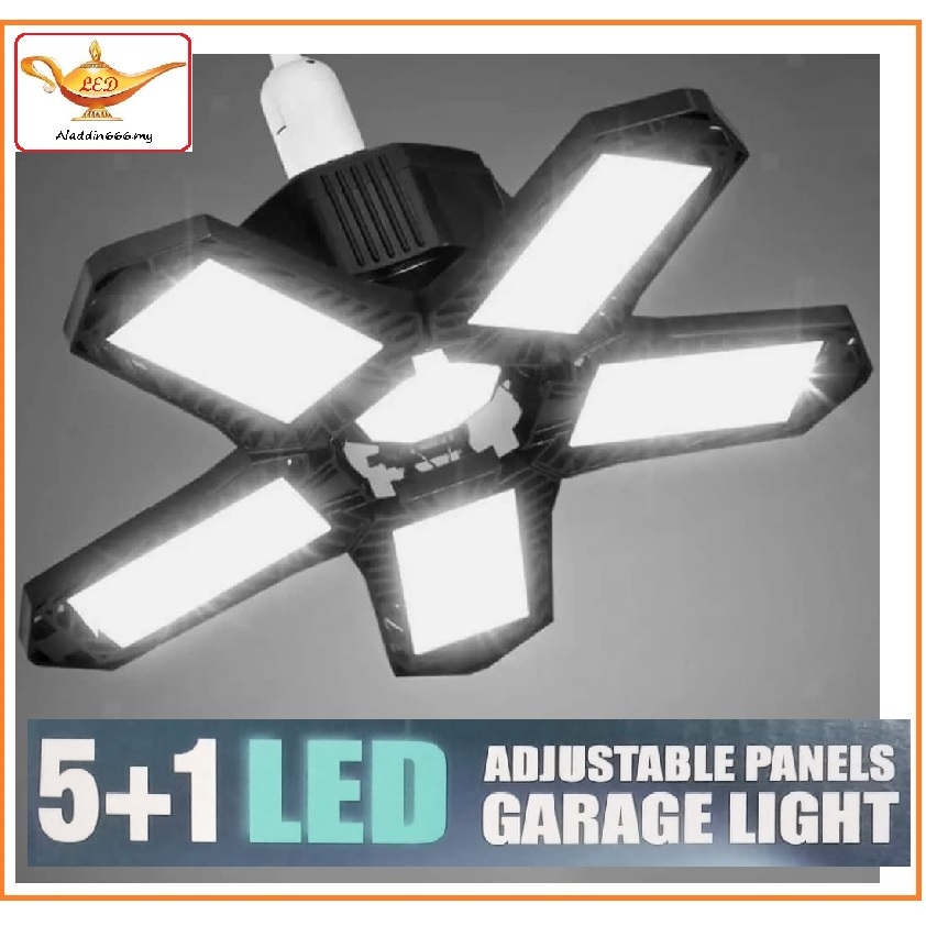 5+1 LED Adjustable Panels Garage Light (Ready Stock) | Shopee Malaysia