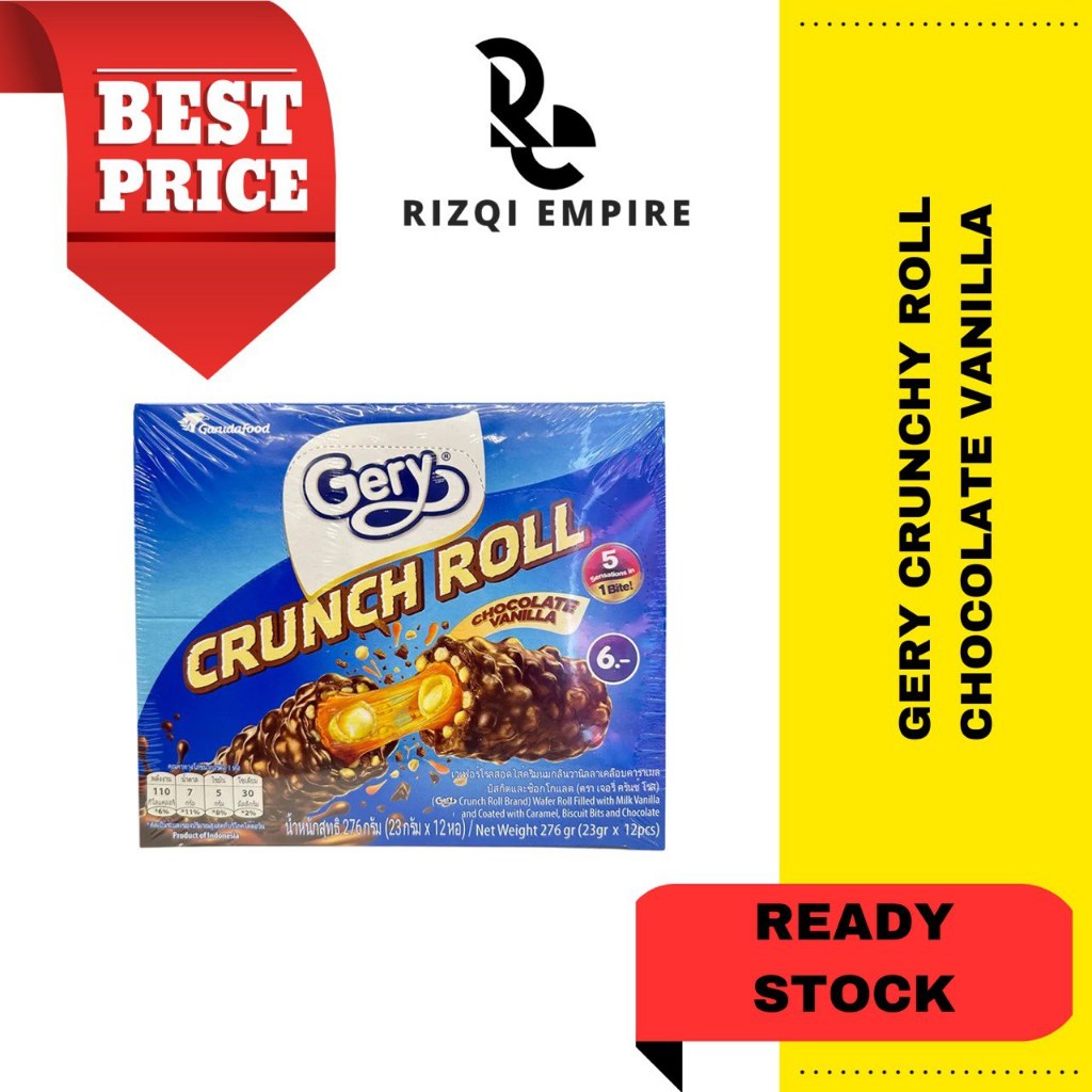 GERY CRUNCH ROLL VANILLA & CHOCOLATE (REPACK) | Shopee Malaysia