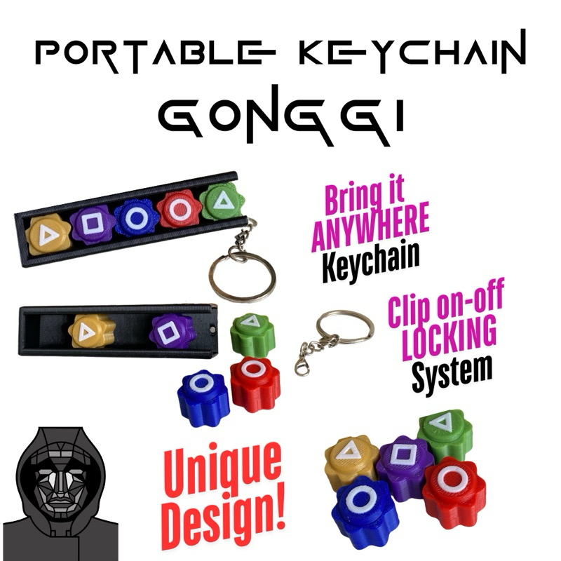 [NEW! READY STOCK]3D Printed Keychain Gonggi Squid Game 2 | Shopee Malaysia