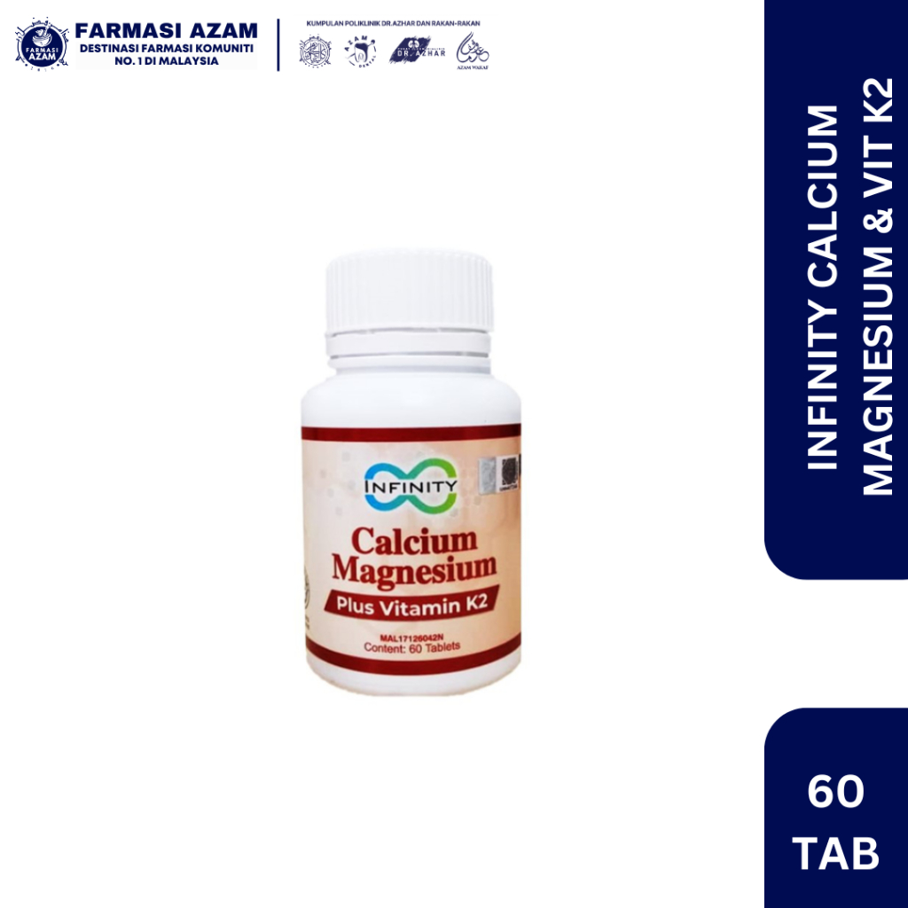 INFINITY CALCIUM MAGNESIUM PLUS VITAMIN K2 TAB 60'S | Shopee Malaysia