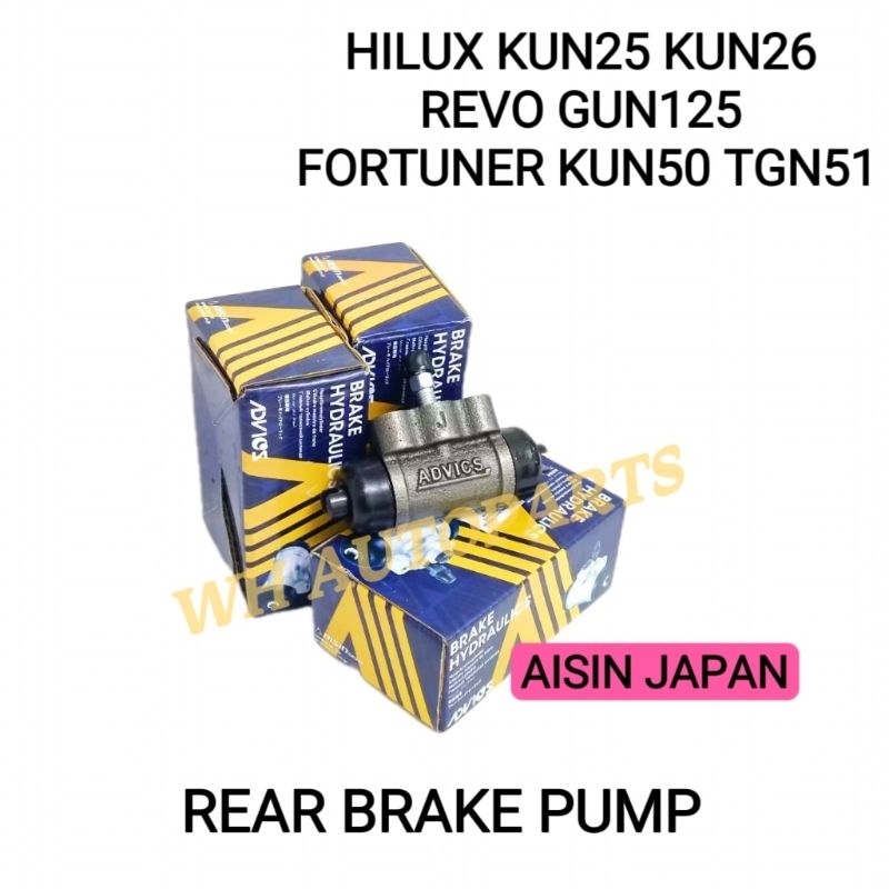 REAR BRAKE PUMP WHEEL CYLINDER (ADVICS AISIN JAPAN) TOYOTA HILUX KUN25 ...