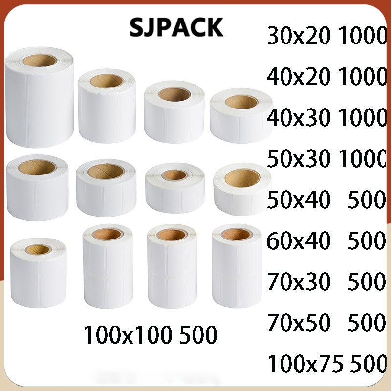 SJPACK Thermal Sticker Thermal Paper Barcode Label Sticker Price Label ...