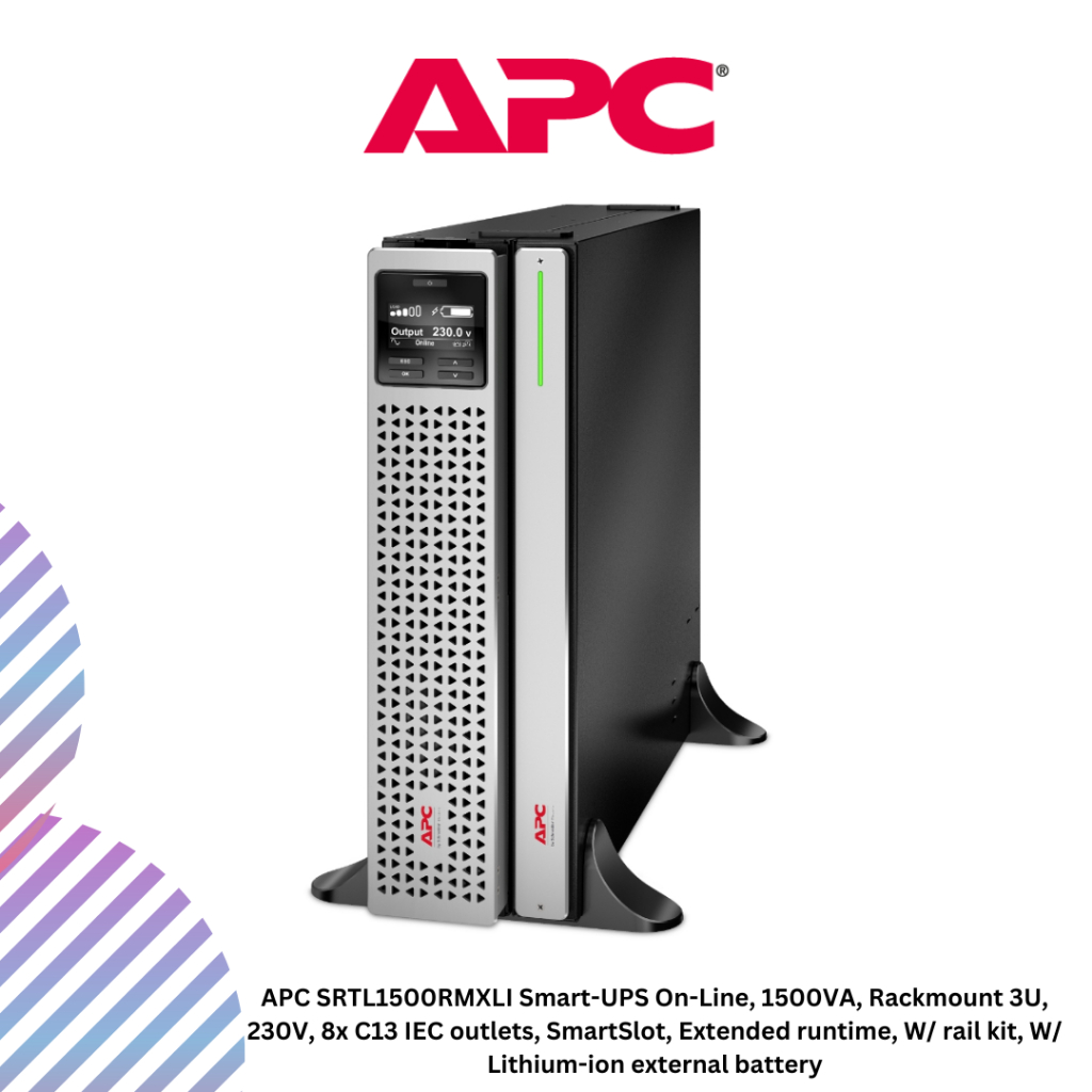 APC SRTL1500RMXLI Smart-UPS On-Line, 1500VA, Rackmount 3U, 230V, 8x C13 ...