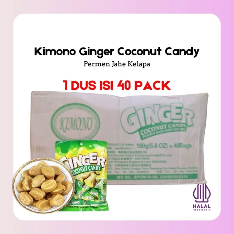 Permen rasa Jahe Kelapa/Ginger Coconut Candy Kemasan 160g/harga untuk ...