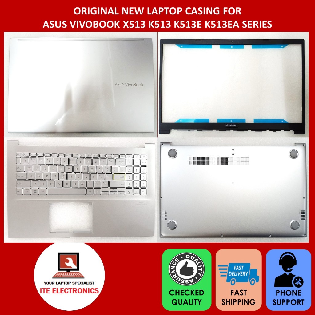 ORIGINAL NEW ASUS X513 K513 K513E K513EA SERIES LCD BACK COVER A/ BEZEL ...