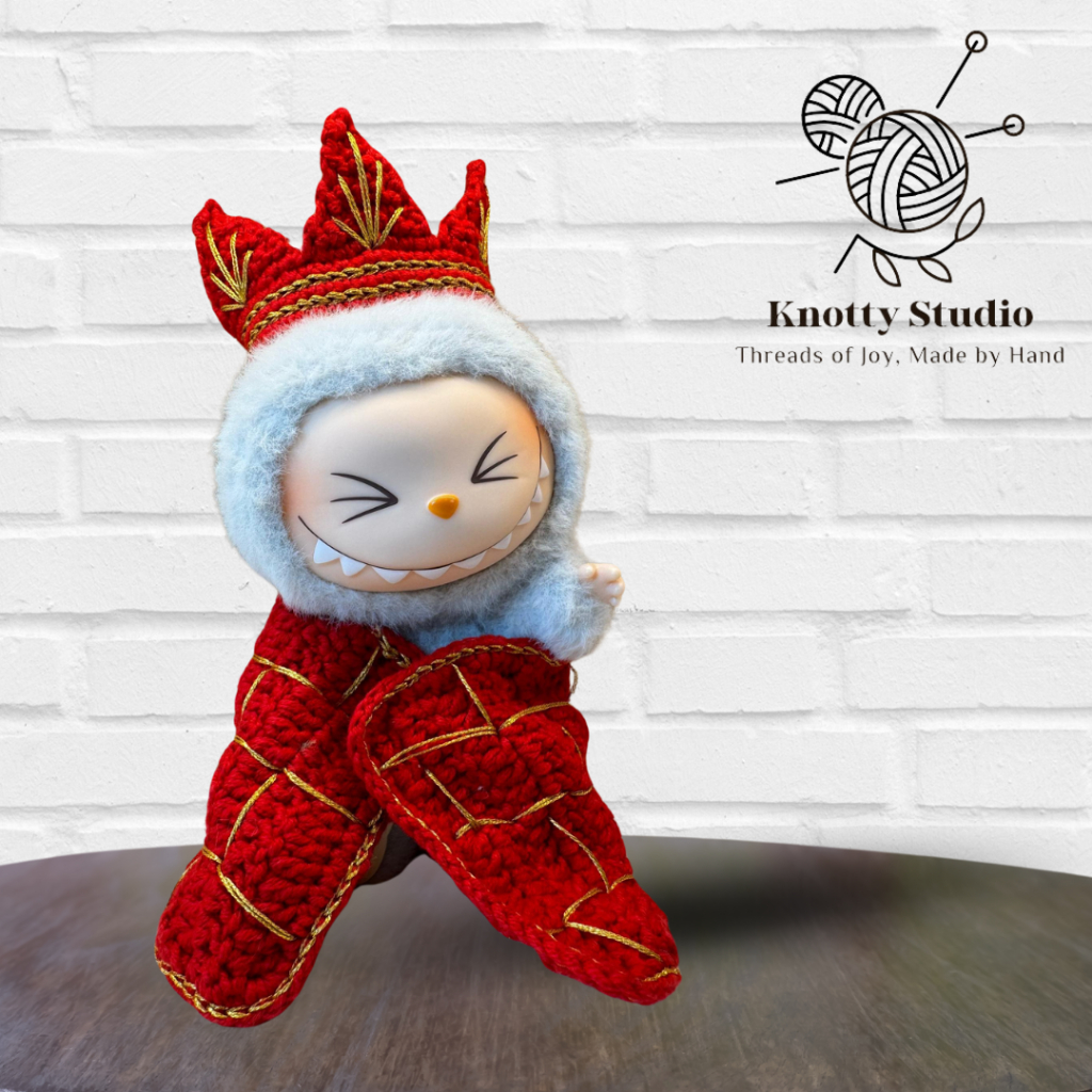 HANDMADE LABUBU CLOTH OUTFIT CROTCHET WOOL COSTUME POPMART 西游记 唐僧 唐三藏 ...