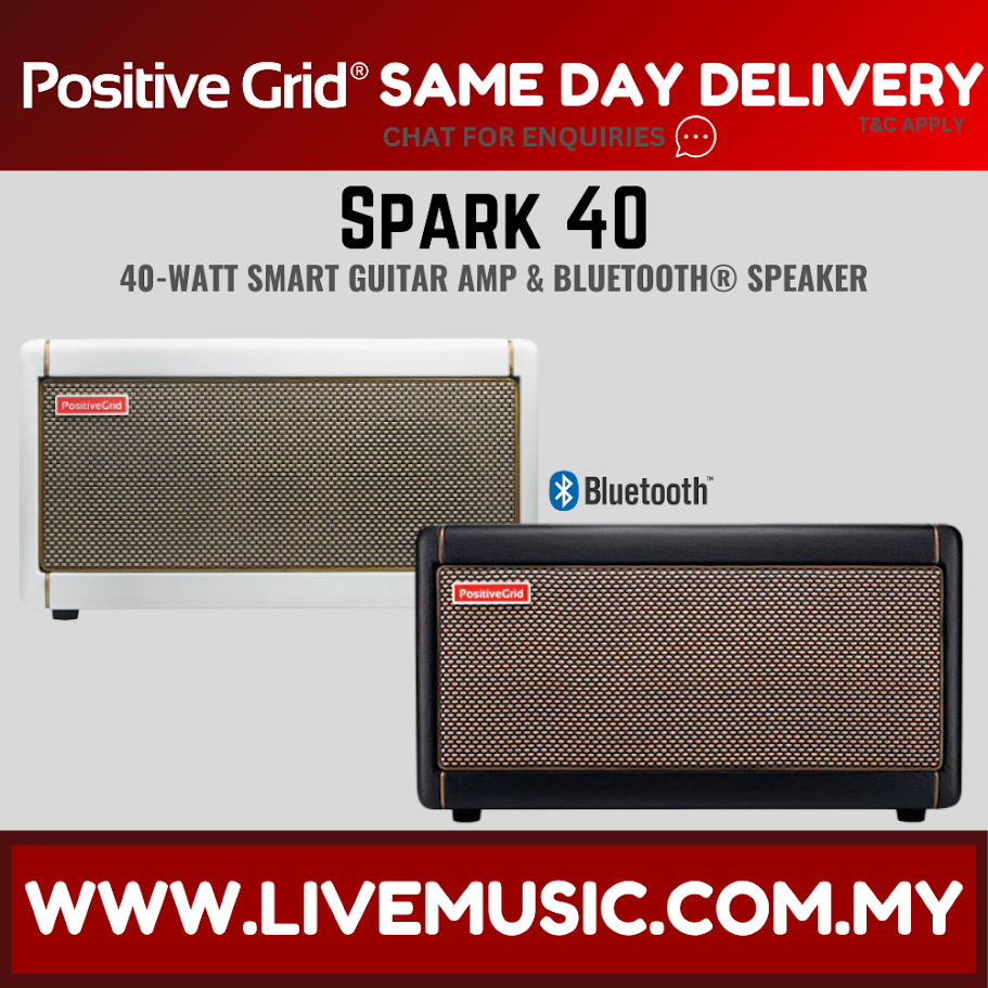 Positive Grid Spark 40 Watt Smart Guitar Amp & Bluetooth Speaker ...