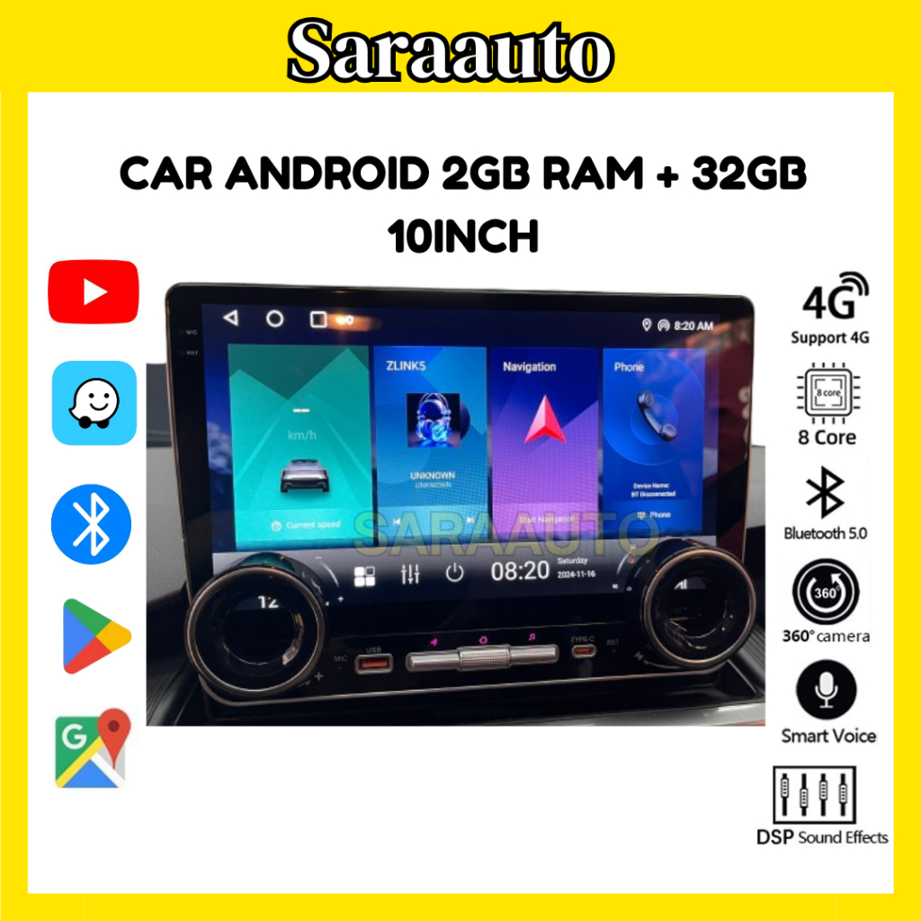 High Quality Car Android Player 10 inch Dual Knob Android Player Auto DSP GPS Radio WIFI Carplay ...