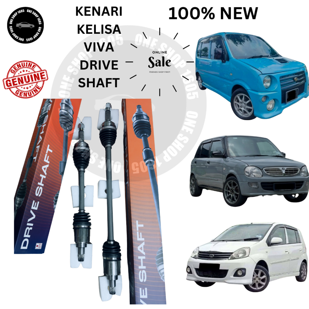 DRIVE SHAFT PERODUA KELISA KENARI VIVA DEPAN KIRI (PENDEK) KANAN ...