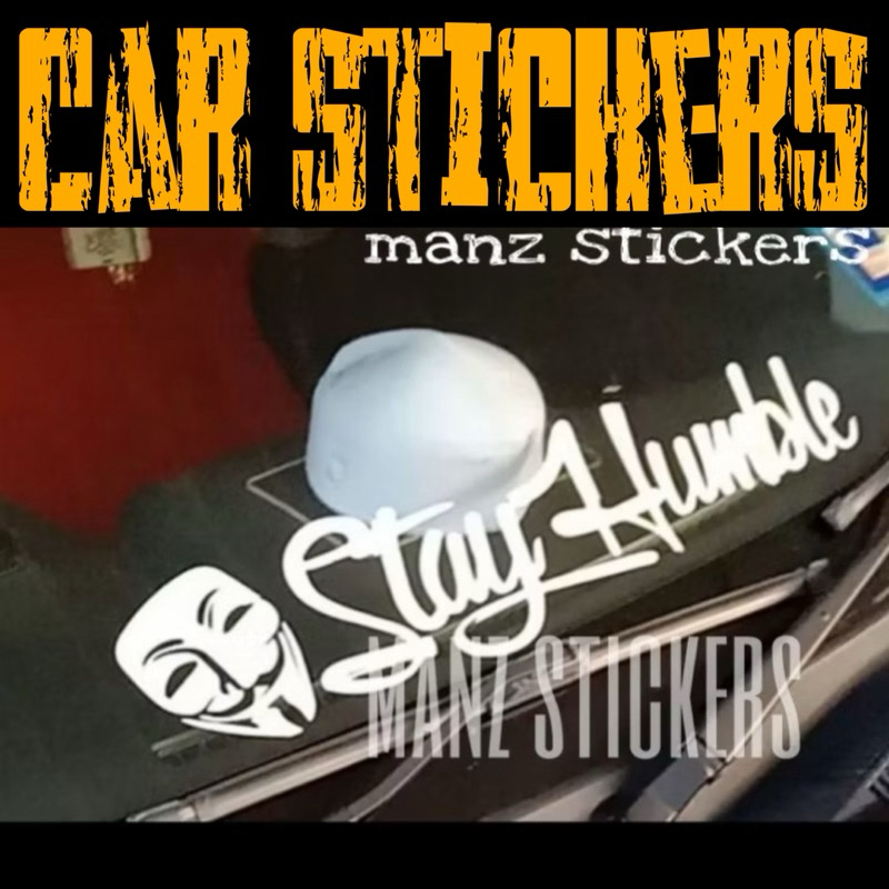 STAYHUMBLE TOPENG ANYNOMOUS HACKER / CAR STICKER | Shopee Malaysia