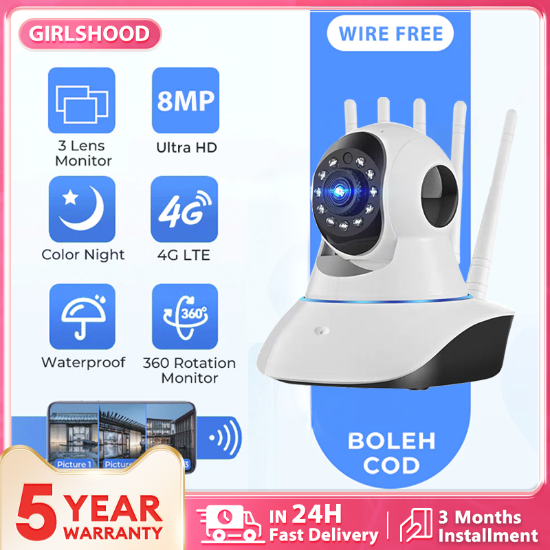 VARV 5G Bifrequency WiFi HD Wireless CCTV Camera Indoor Outdoor Night Vision Security Alarm Cam ...