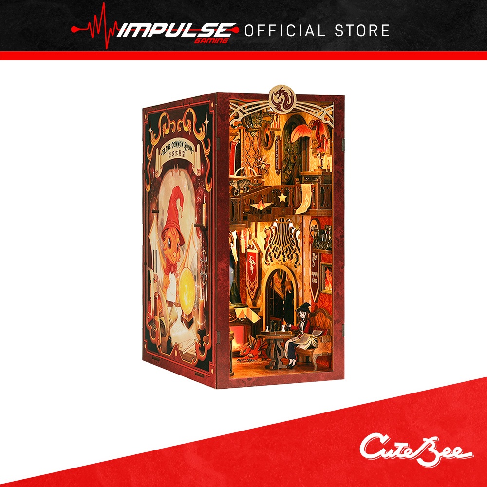Cutebee DIY Book Nook Kit - Flame Common Room 炽焰休憩室 (RK01B-CN01 ...
