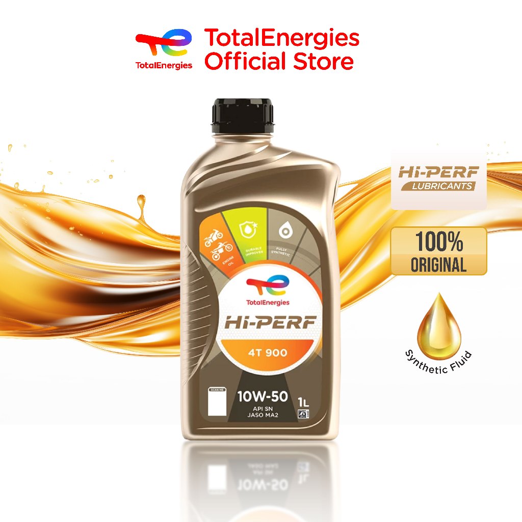 TotalEnergies Hi-Perf 4T 900 10W-50 1L Fully Synthetic 4-Stroke Engine ...