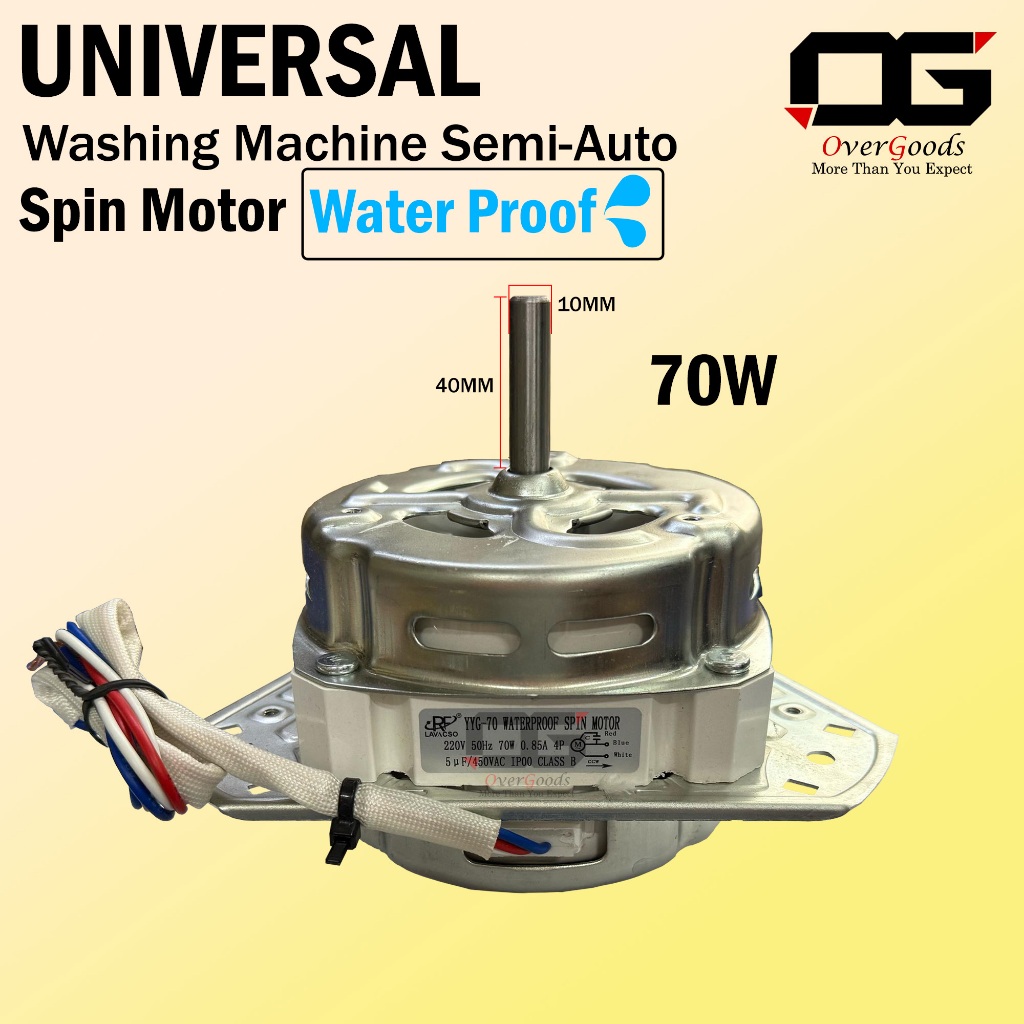 Universal Spin Motor Manual (Waterproof) 70W Semi Auto Washing Machine ...