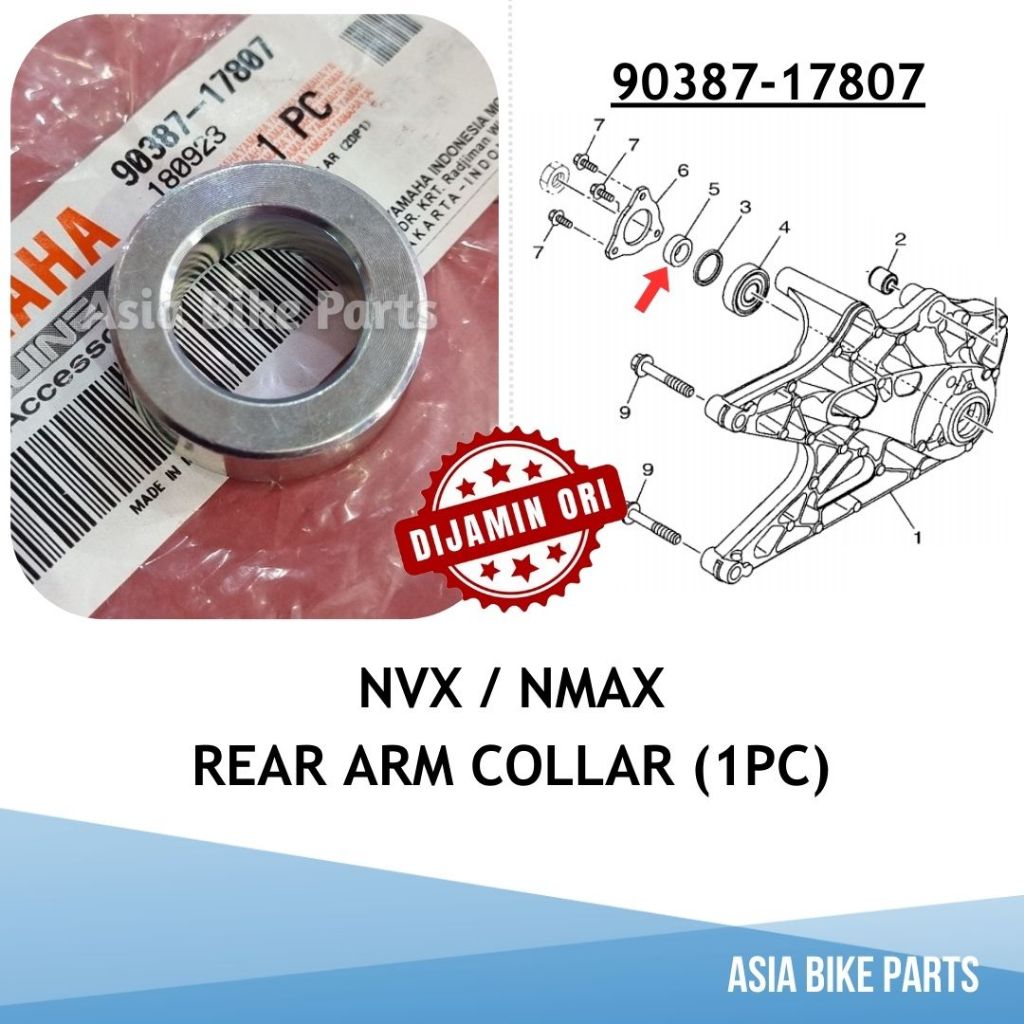 Yamaha Original NVX V1 V2 / NMAX V2 Rear Arm Collar - 90387-17807 ...