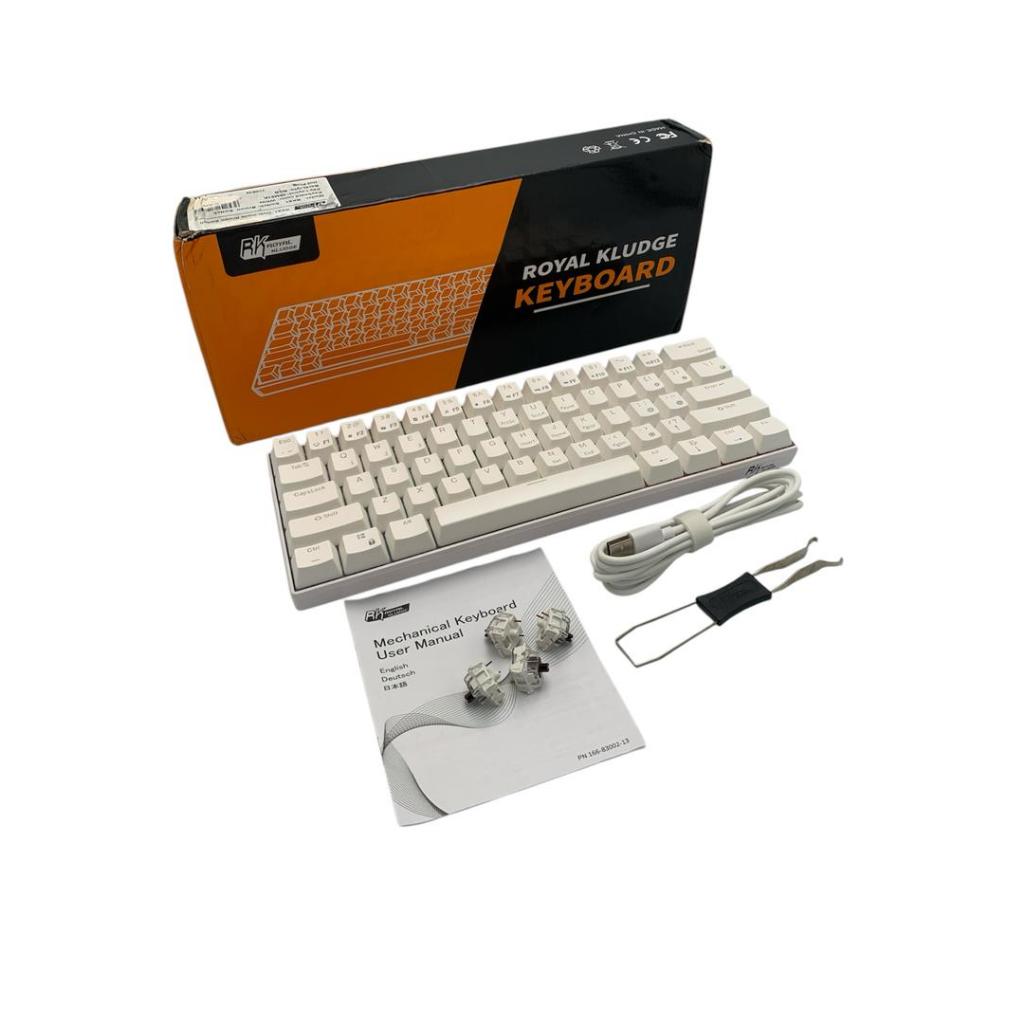 RK61 Royal Kludge Dual Mode Red/ Brown Switch Keyboard *Box Dented ...