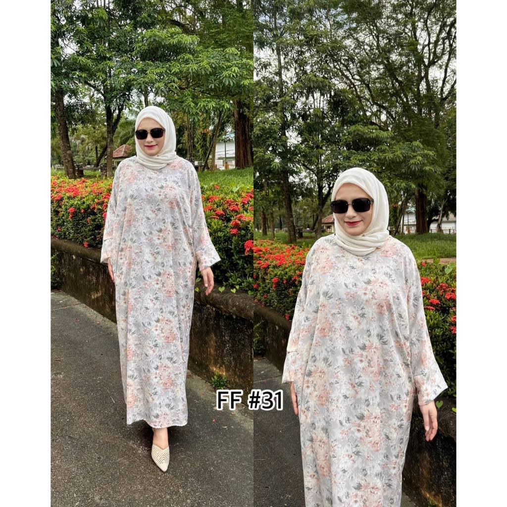 KAMILIA KAFTAN BERCORAK MUSLIMAH Wanita | Shopee Malaysia